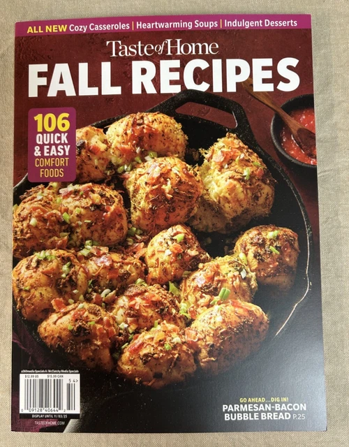 FALL RECIPES: TASTE of Home Magazine 2025 ~106 Quick & Easy Comfort ...