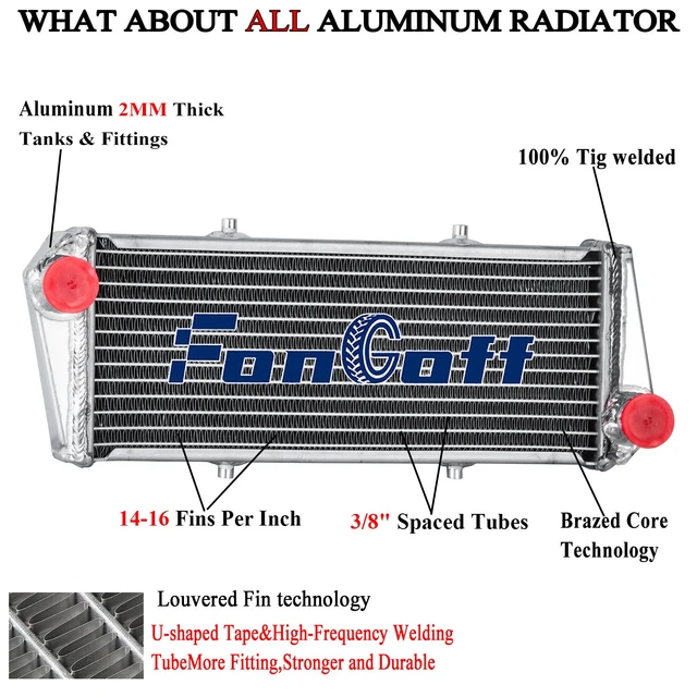 ALUMINIUM RADIATOR FOR Ultralight Rotax 912 912i 914 UL 4-STROKE/ENGINE ...