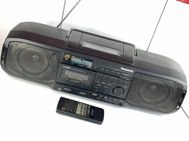 VINTAGE PANASONIC RX-DS20 Portable Boombox Ghettoblaster CD Cassette ...