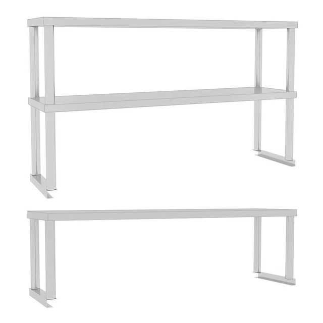 COMMERCIAL KITCHEN STAINLESS Steel Single Double Over Shelf For Prep ...