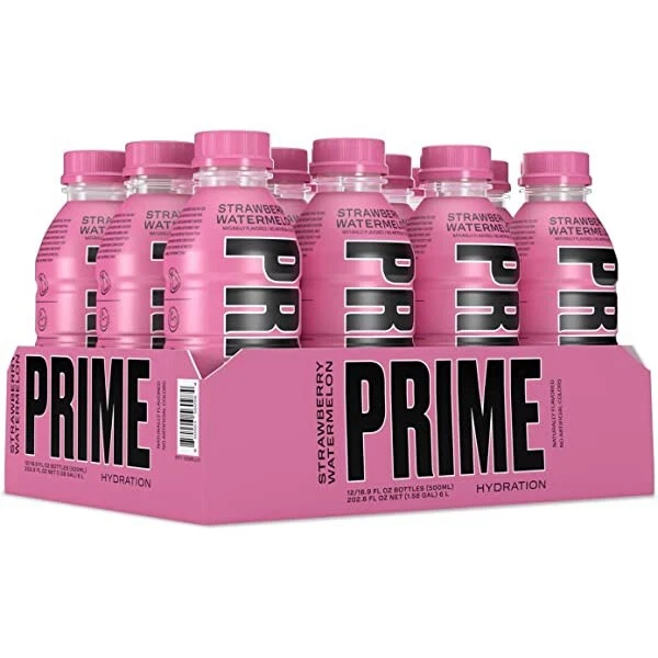 PRIME HYDRATION DRINK strawberry watermelon energy drink 12 pack crate🍓 ...