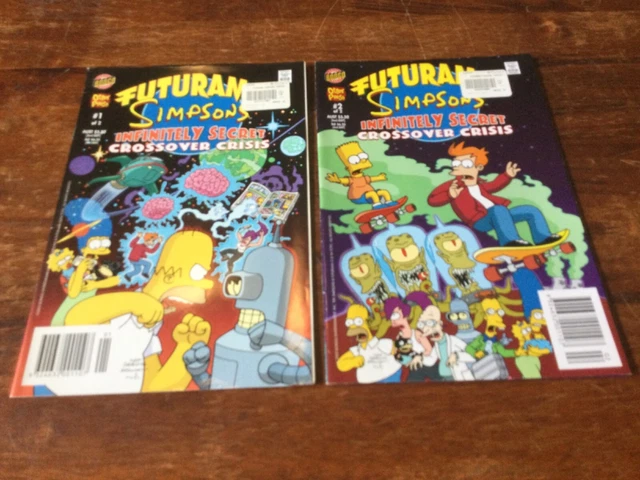 FUTURAMA SIMPSONS INFINITELY secret crossover bongo comic complete 2 issue lot $40.00 - PicClick AU