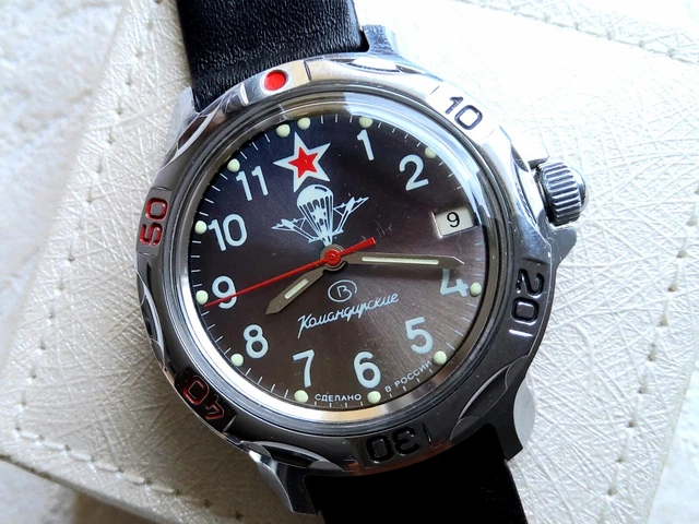 OROLOGIO DA UOMO russo Vostok Komandirskie VDV paracadutista, quadrante ...