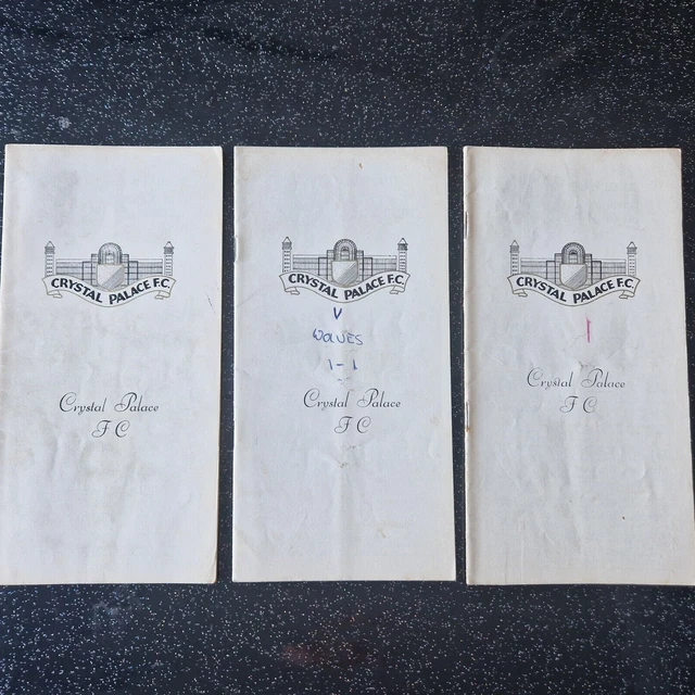 JOB LOT 6 x Crystal Palace home programmes 1970/71 - average condition ...