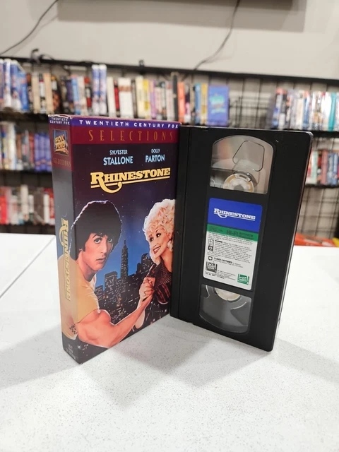 RHINESTONE (VHS, 1985) Original CBS FOX Sylvester Stallone Dolly Parton ...