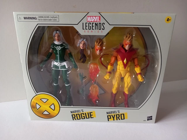 MARVEL LEGENDS ROGUE & Pyro X-Men Action Figures confezione da 2 nuove ...