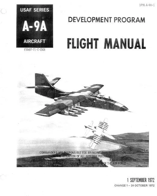 NORTHROP A-9A YA-9 Manual prototype 1970's RARE ARCHIVE Attack ...