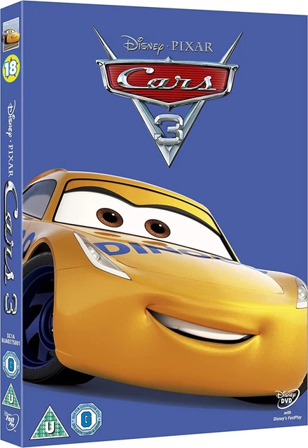 DISNEY PIXAR CARS 3 DVD New WITH SLIP LIGHTNING MCQUEEN gift idea MOVIE ...
