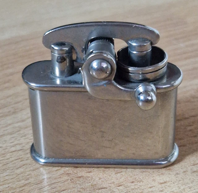 VINTAGE COLIBRI KICKSTART Petrol Lighter 1928 Original Chrome Finish ...
