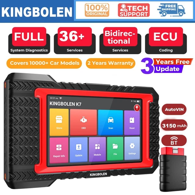 KINGBOLEN K7 CAR OBD2 Scanner All System Diagnostic Tool ECU Coding ...