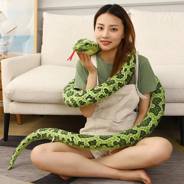GIANT SNAKE GUSTAVO The Green Anaconda Stuffed Animal Plush Toy kids ...