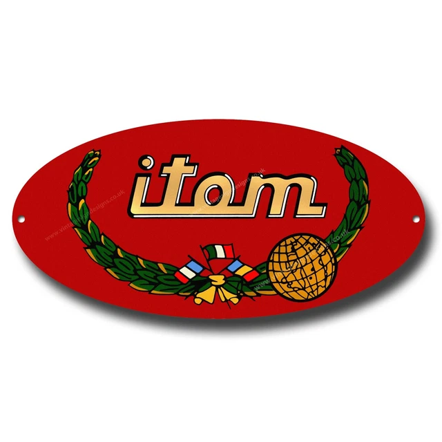 ITOM 50CC RACING MOTORCYCLE OVAL MACHINE CUT / PROFILED METAL DISPLAY ...