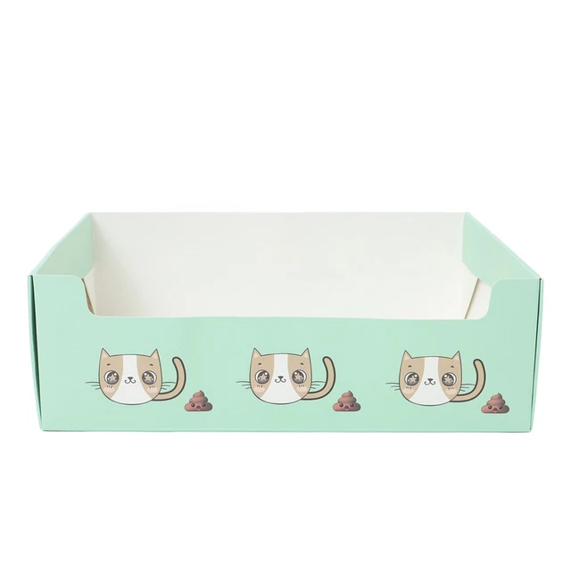 FOLDABLE CAT LITTER Box Tray Small Pets Liner Boxes Toilet Training Kit ...