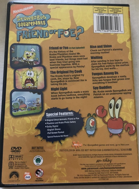SPONGEBOB SQUAREPANTS: FRIEND Or Foe? Good Animated cartoon series DVD ...