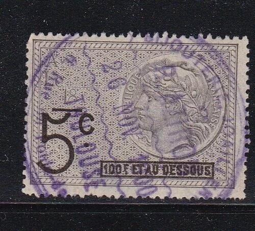 TIMBRE FISCAL FRANCE 5C. Superbe Cachet-Obl.tb-Voir Scan-Z081 EUR 1,00 - PicClick FR
