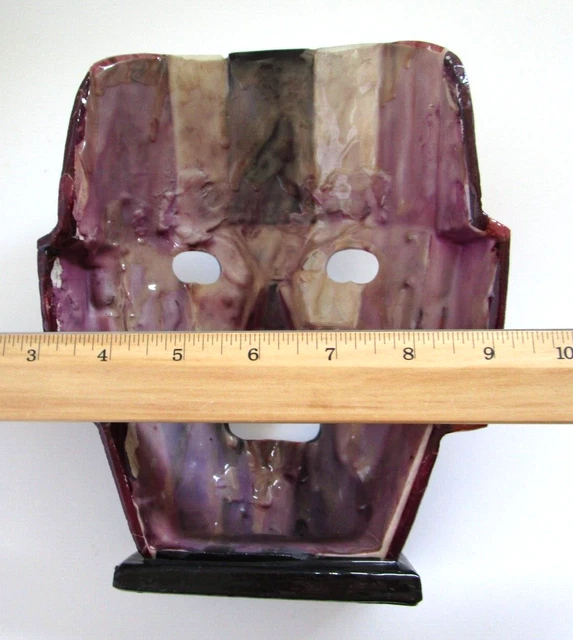 VINTAGE SHELL FACE Burial Death Mask - Abalone, Stone, Mexico Mayan ...