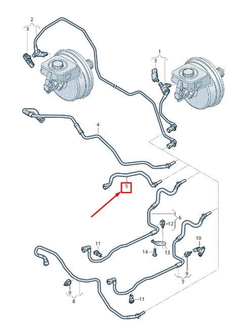 AUDI A6 C8 Brake Vacuum Pipe 4K0611931AF NEW GENUINE EUR 64,45 ...