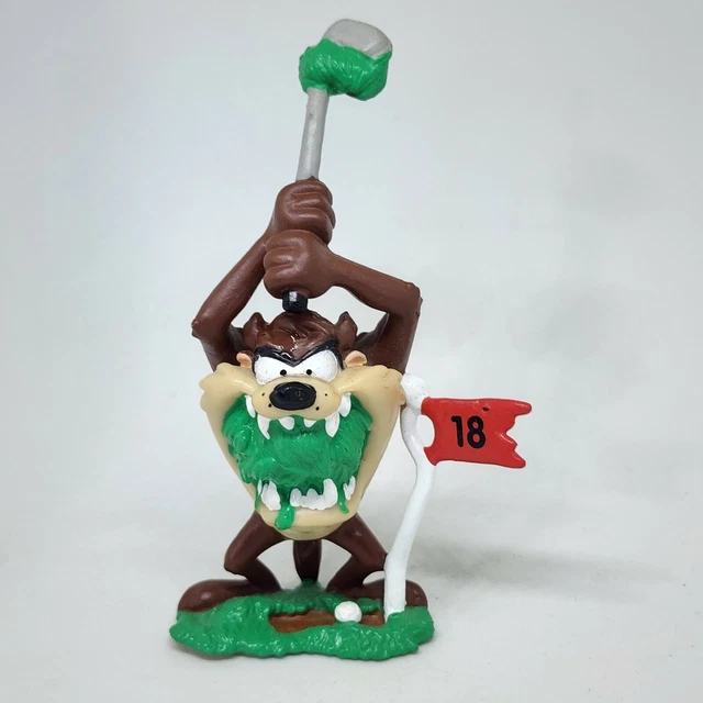 FIGURINE VINTAGE TAZ Golf PVC 1994 Applause Tasmanian Devil Cake Topper ...