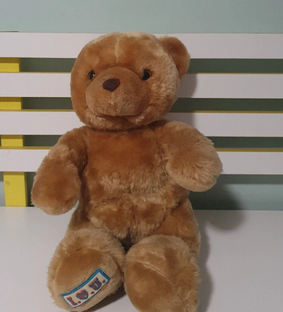 VINTAGE ANIMAL TOYS Inc 1987 Brown Teddy Bear Plush Soft Stuffed Doll I ...
