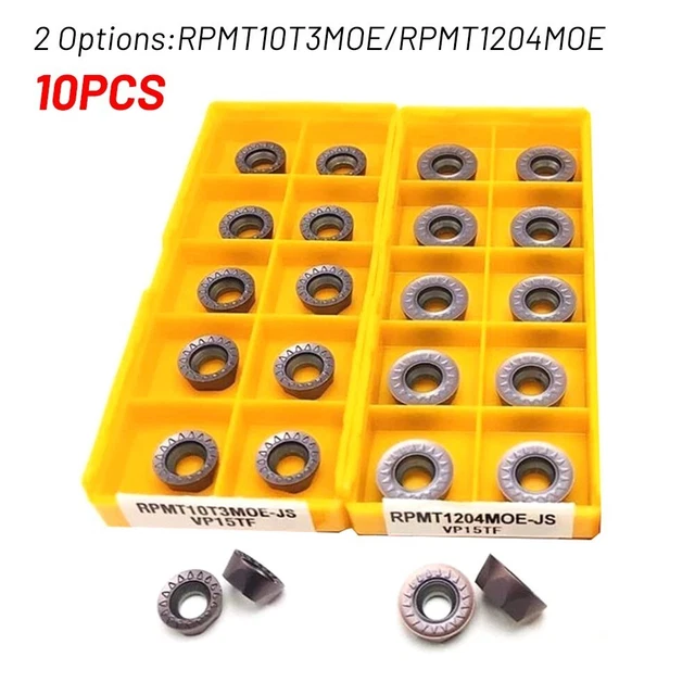 INSERT EN CARBURE robuste RPMT1204 RPMT10T3MO VP15TF pour tournage de tour méta EUR 12,74 ...