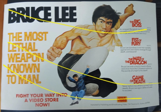 DOUBLE PAGE ADVERT of Bruce Lee - Star Video releases + Kings of Kung ...
