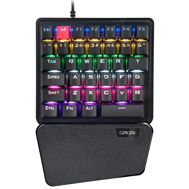 MECHANICAL GAMING ONE Hand Keyboard Blue MX Switch RGB LED Compact ...