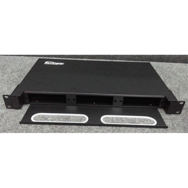 DYNACOM 900-FRM-3A 1U Rack-Mount 3 Panel Fiber Optic Enclosure Black $1 ...