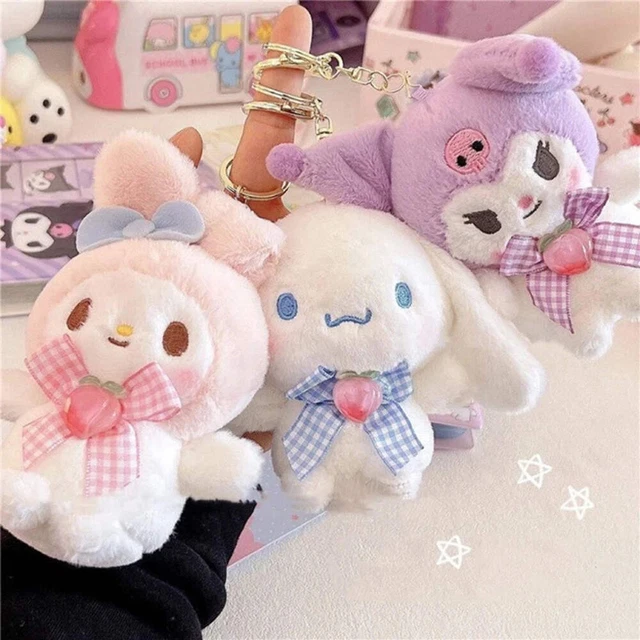 SANRIO PLUSH KEYCHAIN Kawaii Toy Hello Kitty My Melody Kuromi Cinnamoroll Cartoo £6.99 - PicClick UK