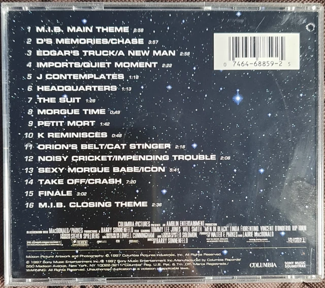 MEN IN BLACK - Original Soundtrack Score (Danny Elfman) Oop & Rare EUR ...