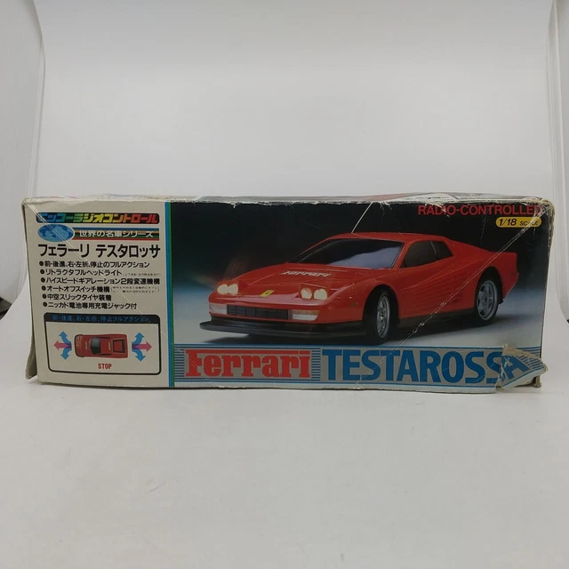 NIKKO FERRARI TESTAROSSA RC Car 1/18 Scale Used for Parts Unconfirmed ...