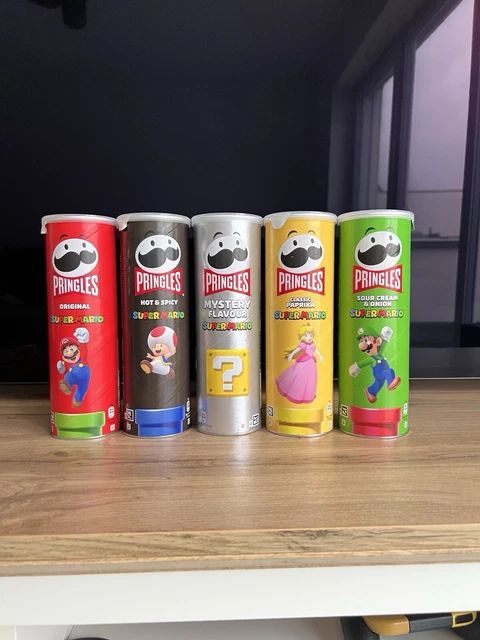 PRINGLES CHIPS SUPER Mario limited Edition Set - Mario Luigi Peach Toad ...