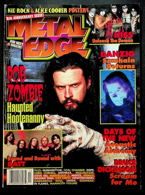 VINTAGE METAL EDGE Anniversary 2000 Kid Rock Alice Cooper Posters Rob ...