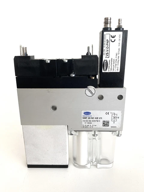 SCHMALZ SMP 20 NC AS VD Compact Ejector, VS-V-D-PNP, 10.02.02.00578/3 ...