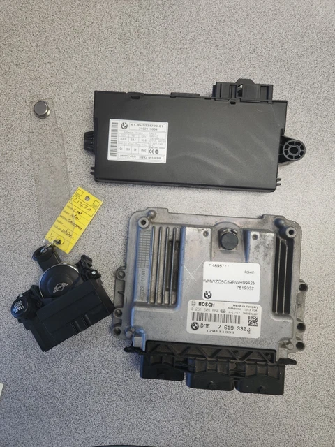 MINI COOPER ENGINE ECM DME, CAS, and Key Set - 7619332 - Comfort Access ...