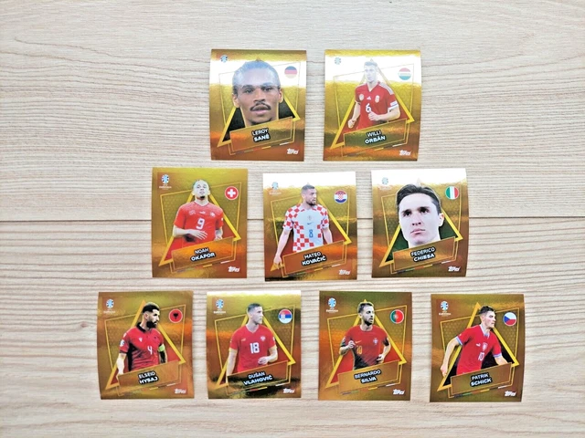 TOPPS UEFA EURO 2024 - 9 x SP - Gold Sticker - European Championship 24 ...