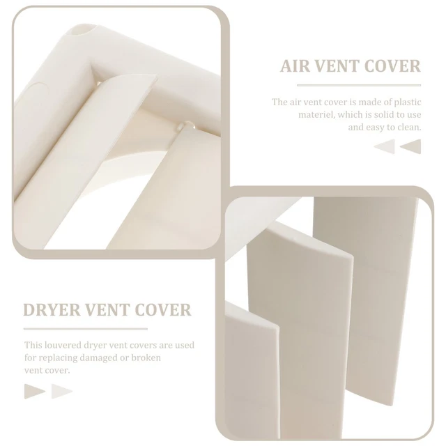 LOUVERED EXTERNAL VENT Cover Outdoor Dryer Exterior Wall Air Outlet Cap ...