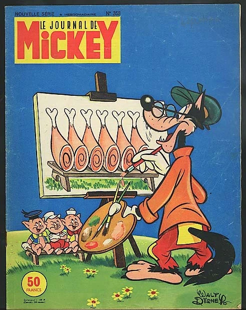 LE JOURNAL DE Mickey Mouse French comic magazine #258 Big Bad Wolf 4/5 ...