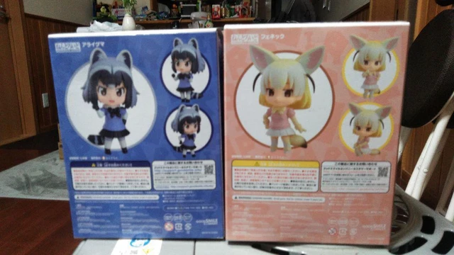 NENDOROID KEMONO FRIENDS Raccoon e Fennec Fox Figure Set di 2 GSC JP ...