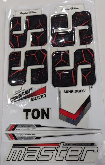 2024 SS TON Master 8000 *Spiderman* Cricket Bat Stickers -100% Genuine ...