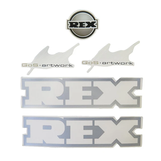 AUFKLEBER STICKER DEKOR Schriftzug Logo Emblem Rex RS 125 Verkleidung ...