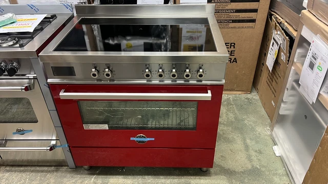 INDUCTION RANGE COOKER 90cm Bertazzoni PRO905IMFESROT Pro Series ex ...