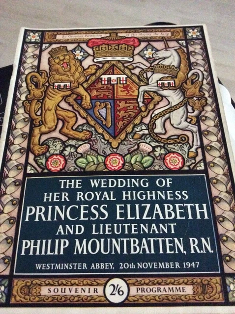 BUCKINGHAM QUEEN ELIZABETH II wedding programme souvenir EUR 60,00 ...
