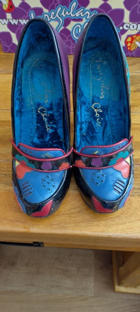 IRREGULAR CHOICE TOODLE Loo Multicolour Shapes High Heels UK Size 6 EU ...