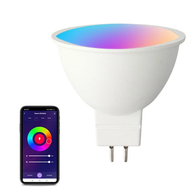 ADJUSTABLE BRIGHTNESS MR16 Smart Spot Light Bulb with Color Spectrum ...