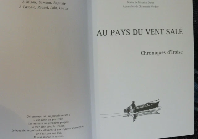 DURON MAURICE AU Pays Du Vent Salé Chronique D'Iroise bretagne ...