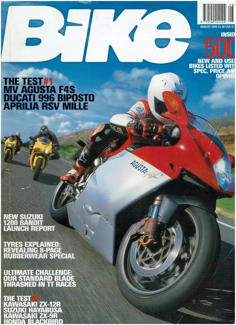 BIKE MAGAZINE AUGUST 2000: Mv Augusta F4S / Aprilia Rsv Mille / Suzuki ...