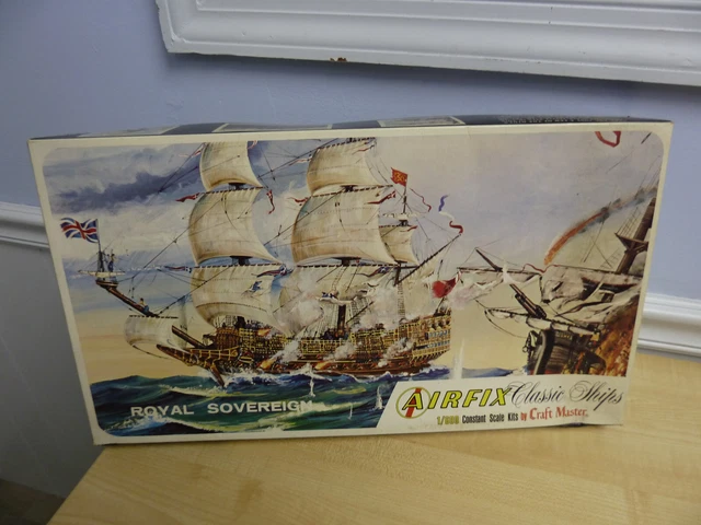 HMS ROYAL SOVEREIGN Airfix Modellbausatz Versand # 1908-400 Massstab 1/ ...