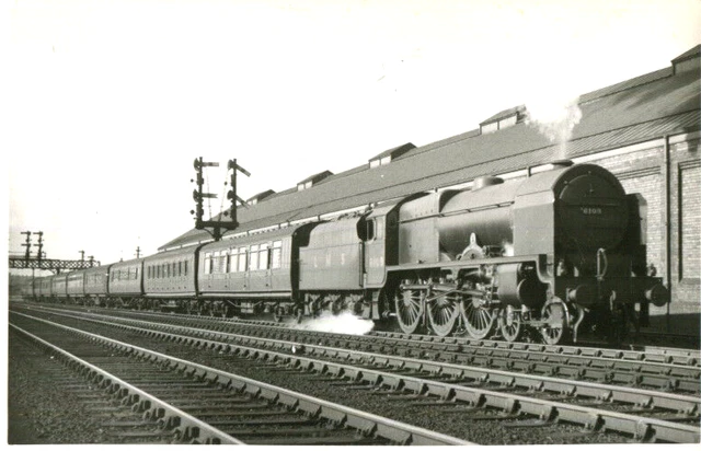 RAILWAY PHOTOGRAPH LMS Royal Scot Class No 6109 ROYAL ENGINEER passing ...