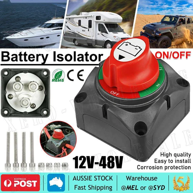 BATTERY SWITCH 12-48V Master Switch Disconnect Isolator for Car Vehicle ...