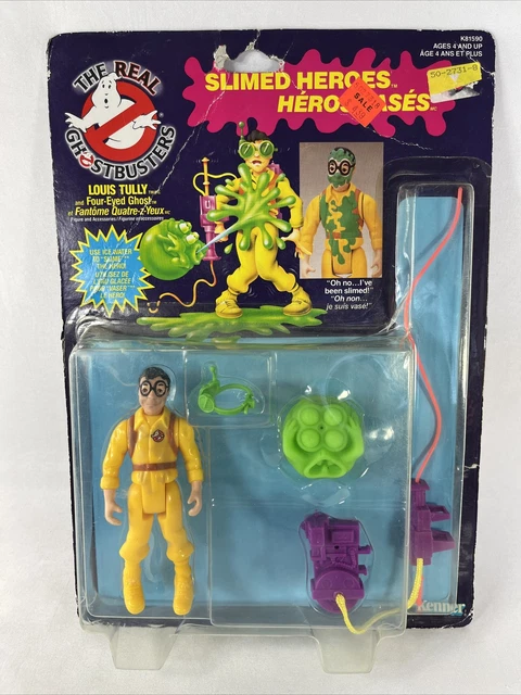 THE REAL GHOSTBUSTERS Louis Tully Slimed Heroes 1986 MOC Package Wear ...